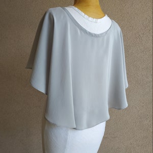 Wedding Cape, Bridal Cape, Gray Bridal Capelet, Capelet Bridal, Bridal ...