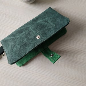 Women's Long Wallet Green Wallet Women Bifold Wallet - Etsy