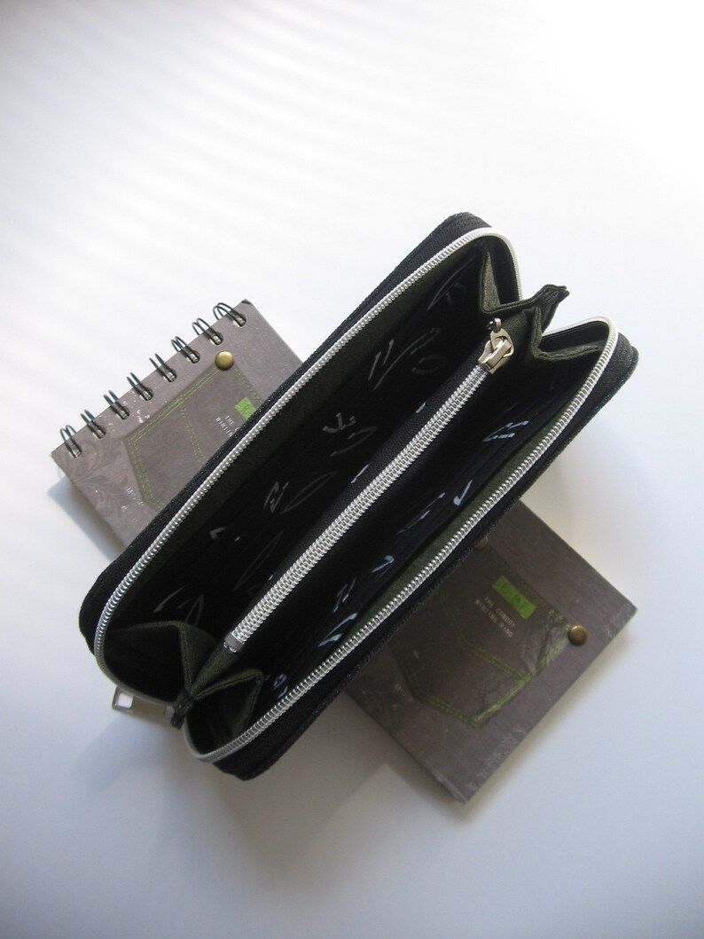 Denim Wallet Womens Wallet Zip Around Wallet Women's - Etsy