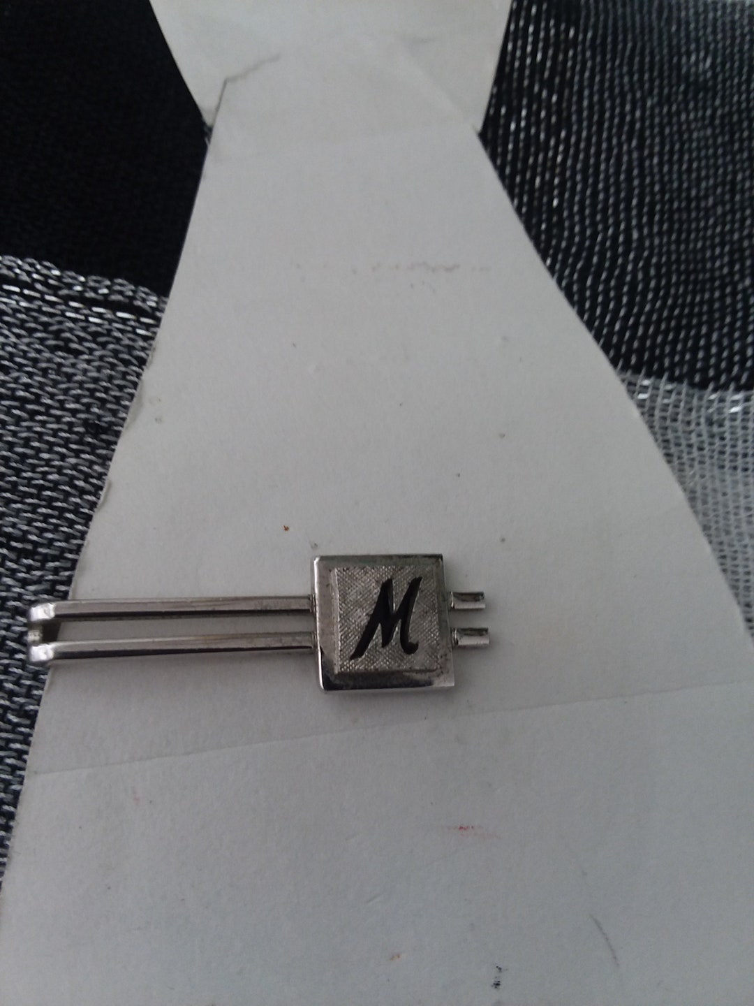 Vintage 1950's Swank Mens Tie Clip Initial M Silvertone - Etsy