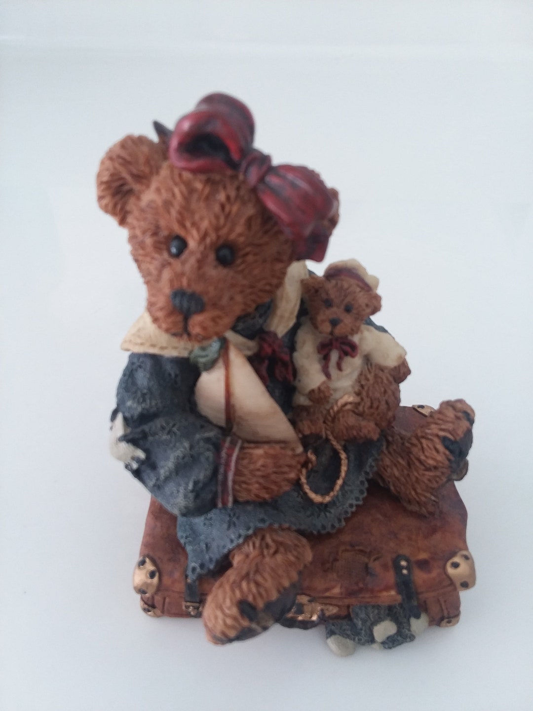 Boyd's Bears Friends 1993 "bailey Bear With Suitcase" Figurine #2000 - Etsy