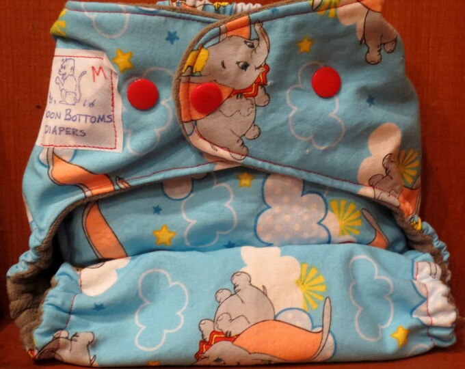 Custom Flying Dumbo Pocket Cloth Diaper With Snaps, Insert Not Included ...