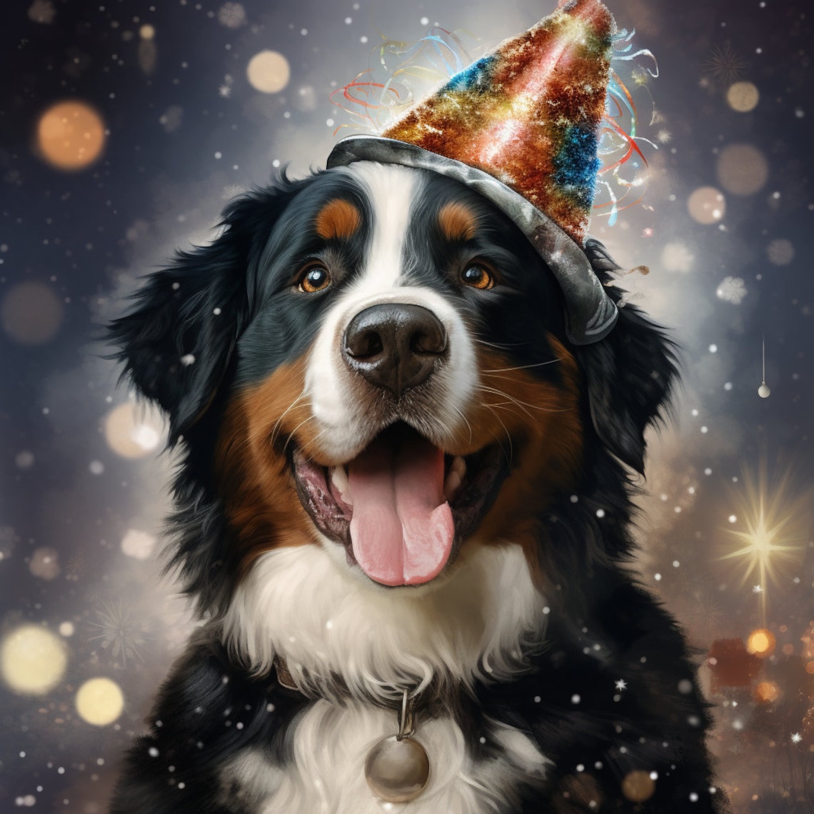 475 New Year's Eve Dog PNG Bundle, Premium Party Puppy Art, Happy New ...