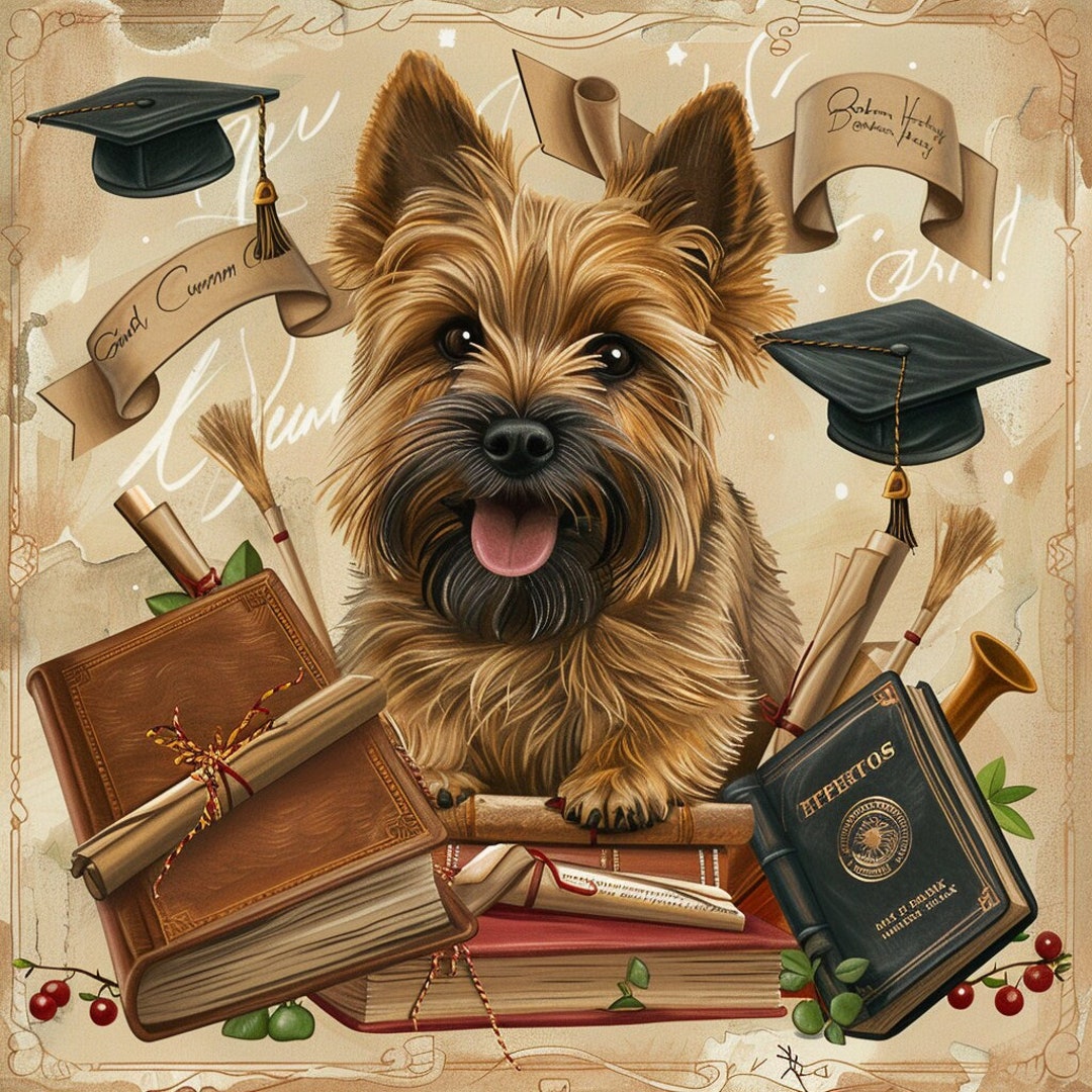 400+ Graduation Day Dog Design PNG Bundle, 106 Dog Breeds, Commercial ...