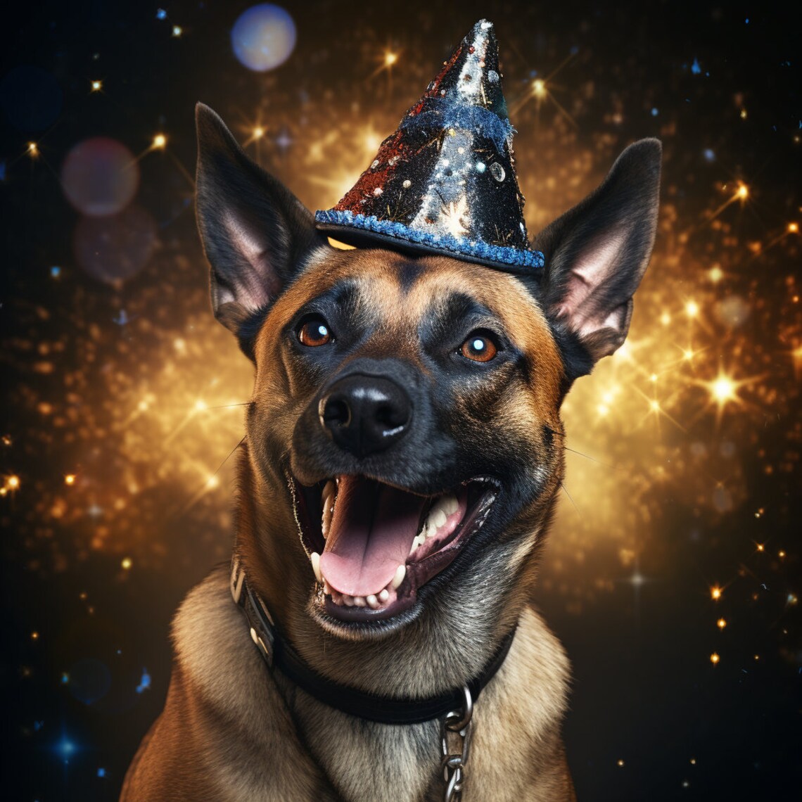 475+ New Year's Eve Dog PNG Bundle, Premium Party Puppy Art, Happy New ...