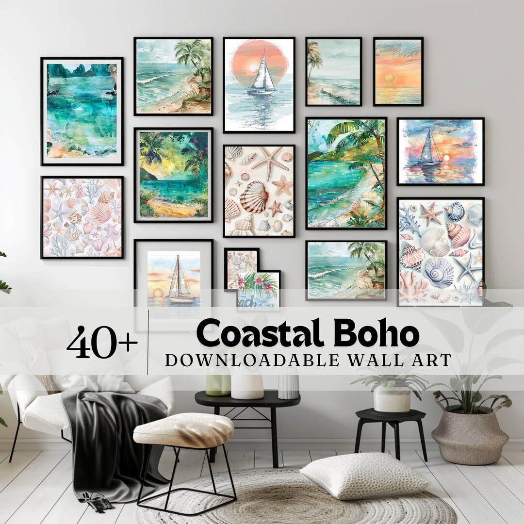 Coastal Boho* 2024 Decor Trend PNG Pack* 40+ High Resolution Images ...