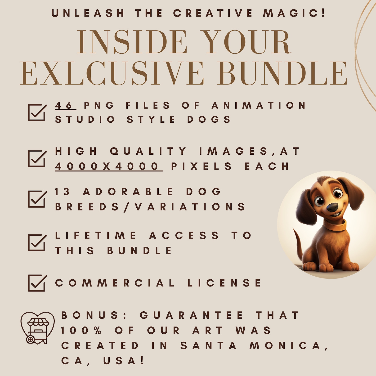 46 PNG Dog Designs, Huggable Hounds Bundle, 13 Breeds, Commercial Use ...