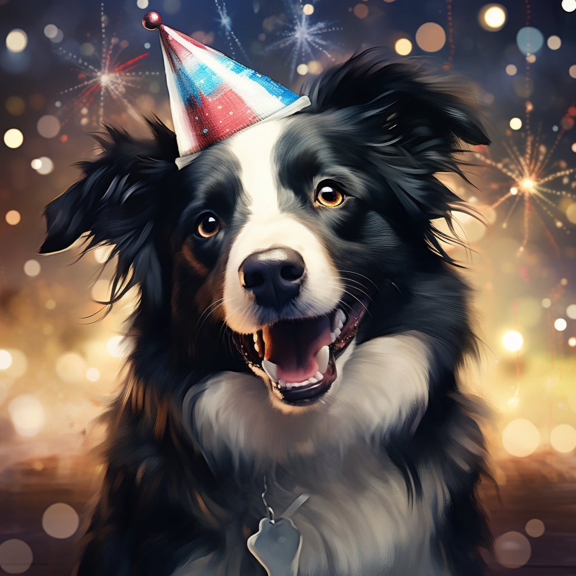475 New Year's Eve Dog PNG Bundle, Premium Party Puppy Art, Happy New ...