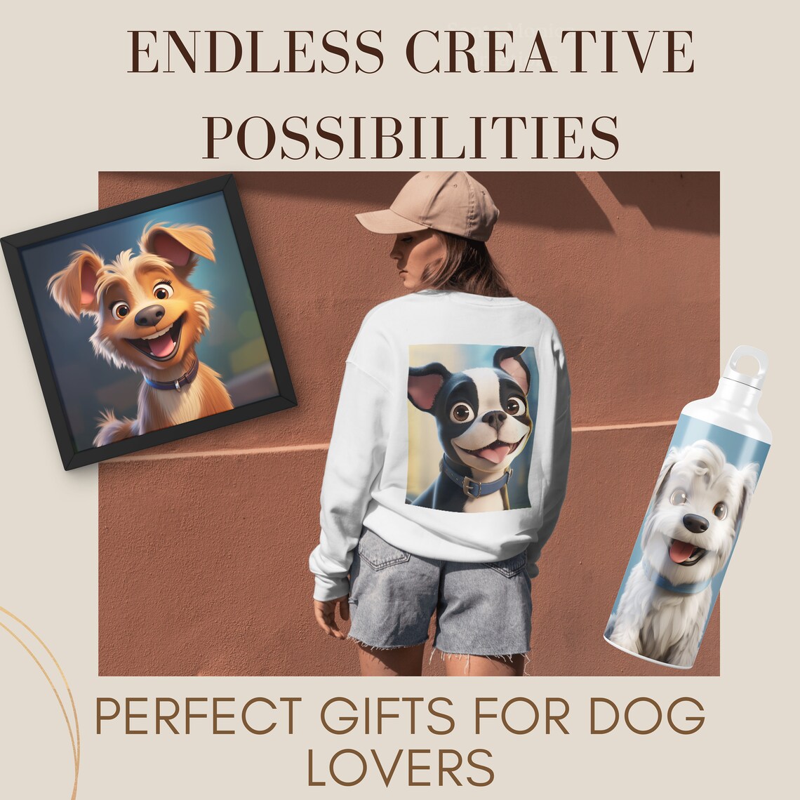 43 PNG Dog Designs, Feisty Friends Bundle, 12 Breeds, Commercial Use ...