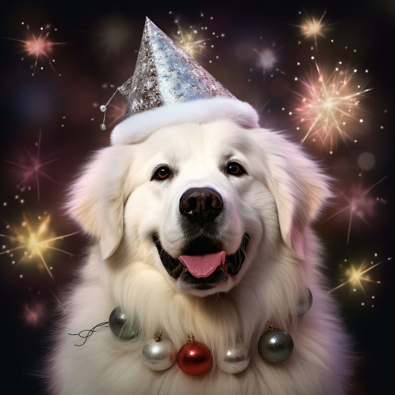 475 New Year's Eve Dog PNG Bundle, Premium Party Puppy Art, Happy New ...