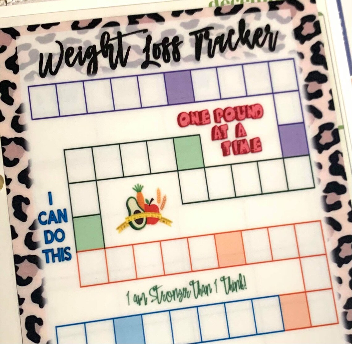 DASHBOARD Weight Loss Tracker Diet Exercise for use with | Etsy