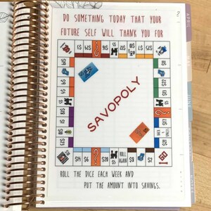 DASHBOARD Savopoly Money Savings 4 Use W Classic/minihappy Planner/tul ...