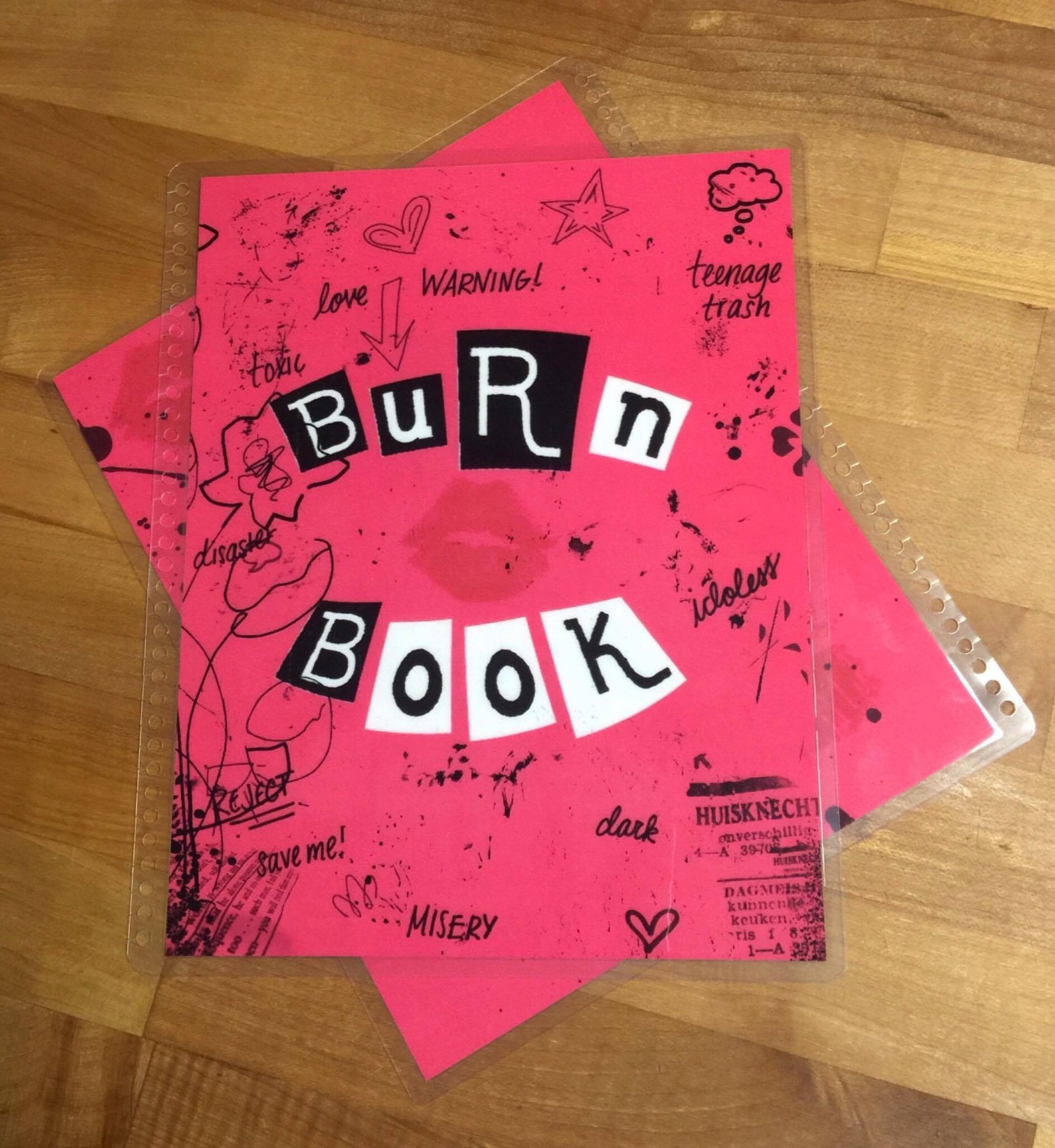 Front and Back Cover Set Mean Girls Inspired burn Book for | Etsy