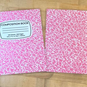 Front & Back Cover Set Light Pink Composition Notebook for Use With ...