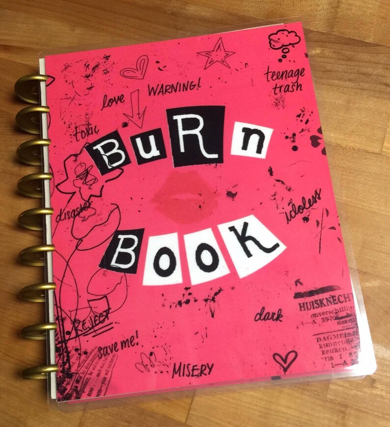 Front and Back Cover Set Mean Girls Inspired burn Book for | Etsy