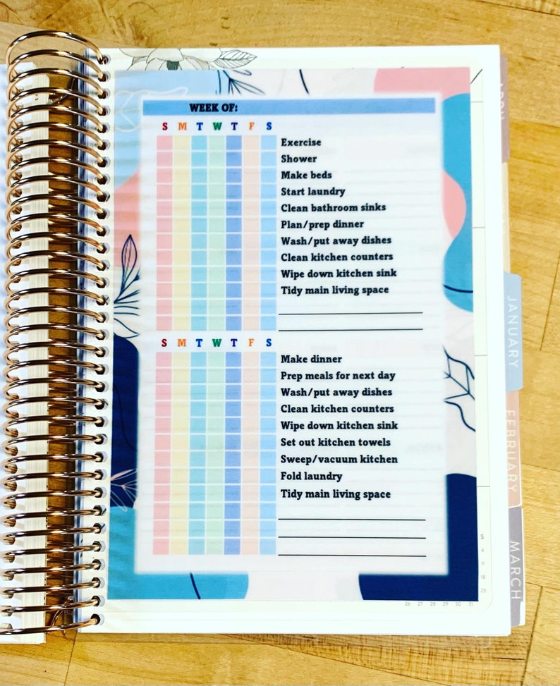 DASHBOARD Daily Habits Personal Goals for Use With Classic - Etsy