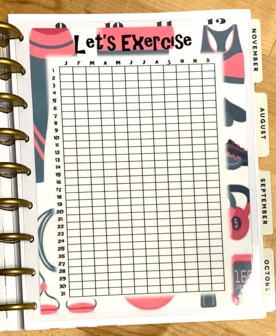 DASHBOARD Exercise Walking Fitness Gym Tracker for Use With | Etsy