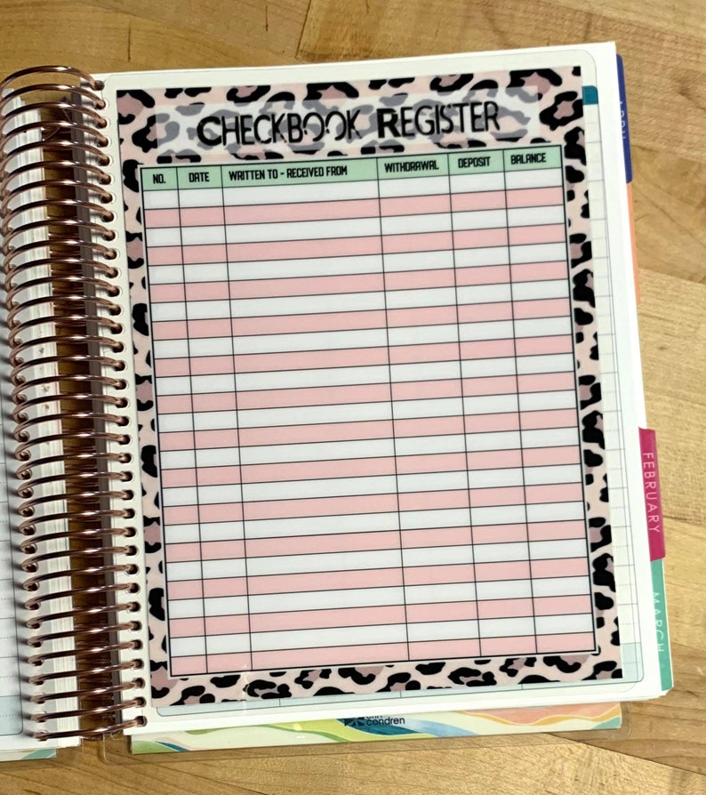 DASHBOARD Checkbook Register and Bills to Pay for Use With - Etsy