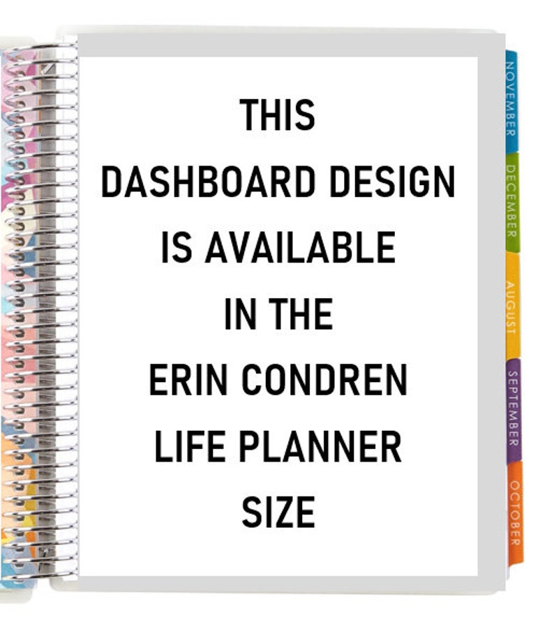 DASHBOARD - Family Kids CHORES Chart for Use With Erin Condren OR Happy ...