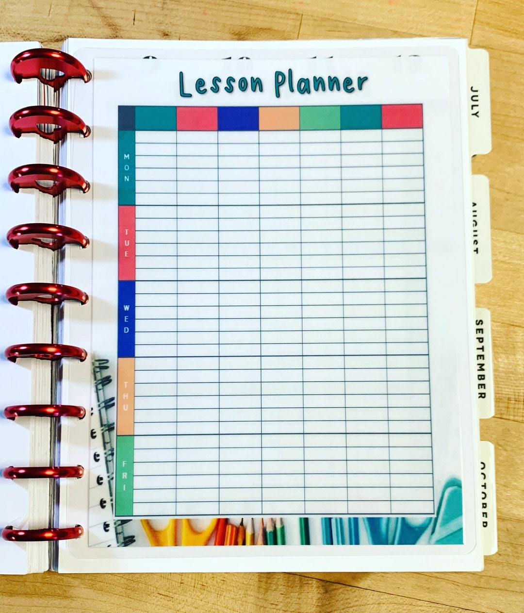 DASHBOARD Home School Teacher Lesson Planner Attendance Log for Use ...