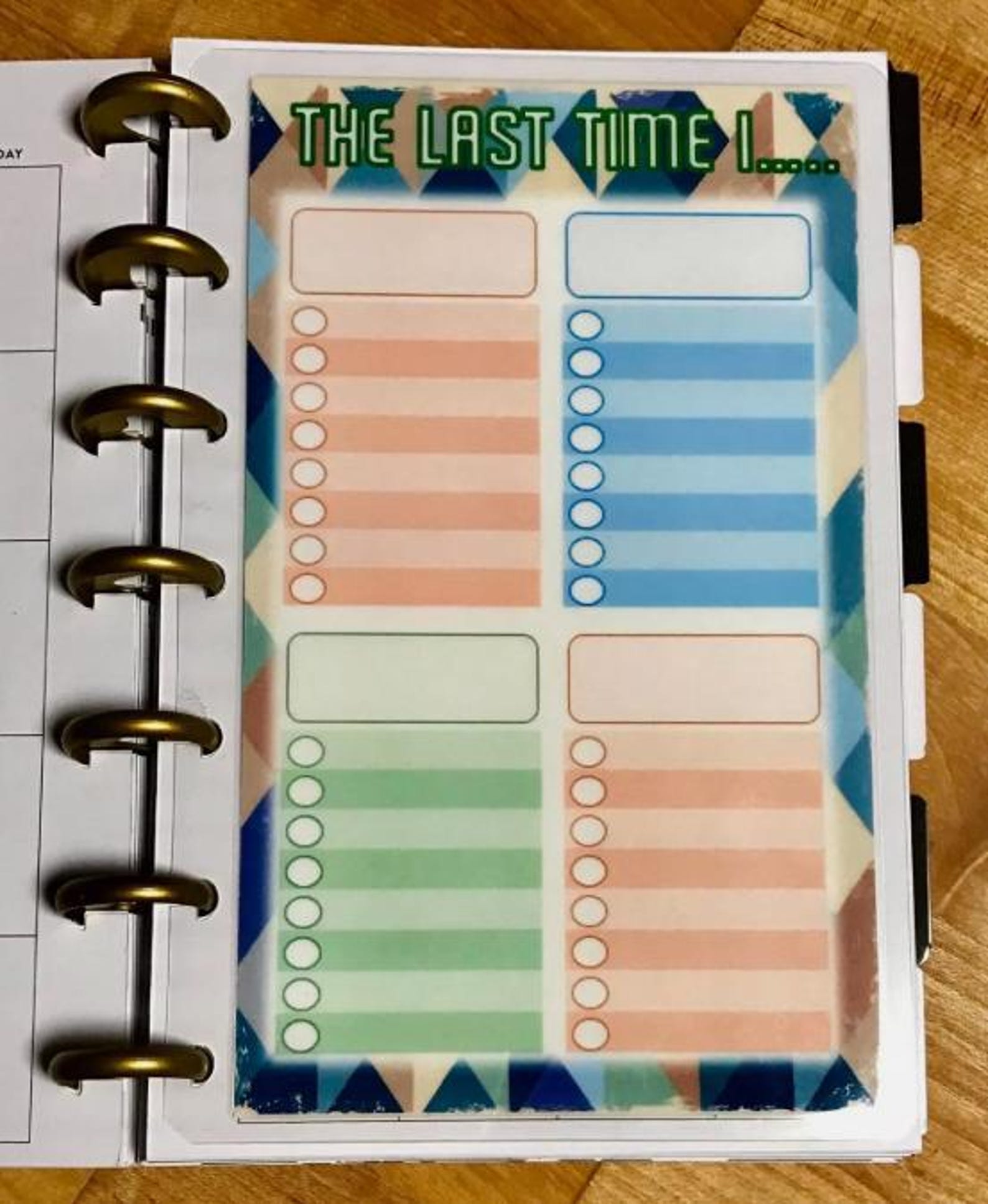 DASHBOARD *the Last Time I* Schedule Keeper 4 Use W Classic/minihappy ...