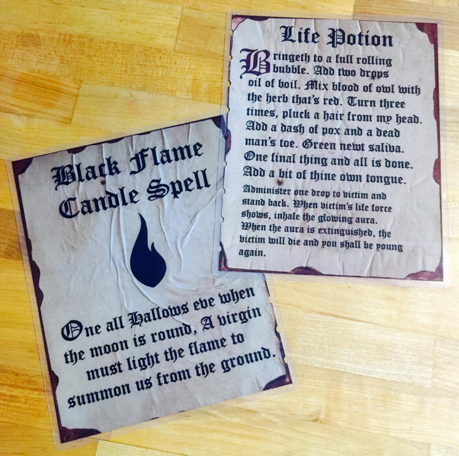 Front and Back Cover Set Hocus Pocus Inspired Spell Book 4 Use W ...