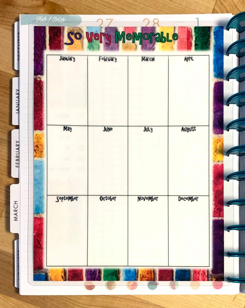 DASHBOARD Year in Color Mood Tracker Pixels for Use With BIG | Etsy