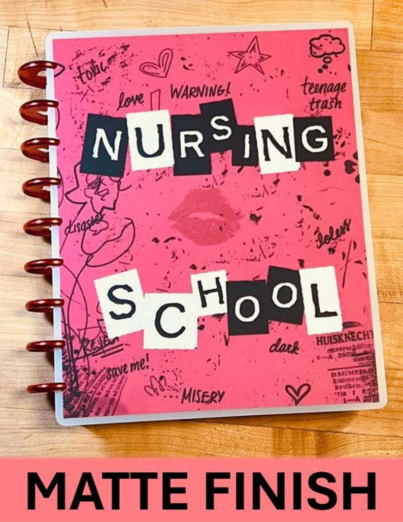 Front & Back Cover Set Mean Girls Nursing School Burn Book 4 Use W ...