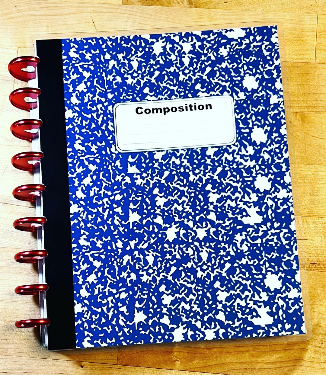 Conjunto de portada y contraportada Cuaderno de composición azul para ...