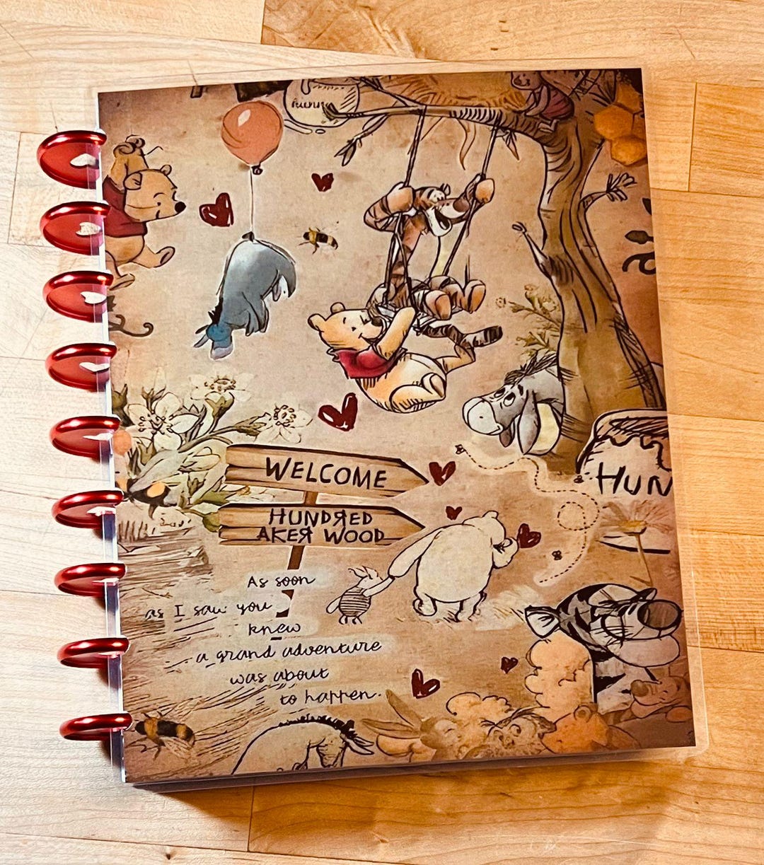 Front and Back Cover Set Winnie Pooh Welcome 100 Acre Wood 4 Use W ...