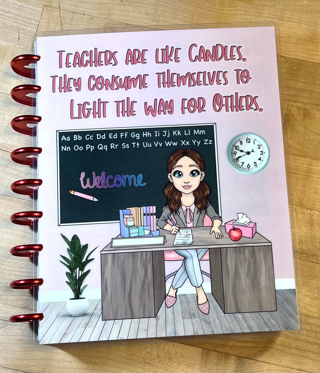 Front & Back Cover Set Cute Teacher "lights the Way" for Use With ...