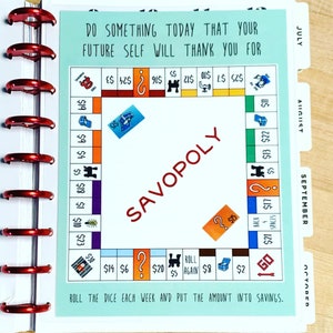 DASHBOARD Savopoly Money Savings 4 Use W Classic/minihappy Planner/tul ...