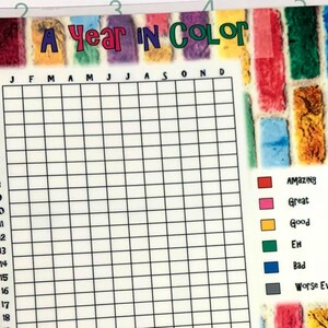 DASHBOARD Year in Color Mood Tracker Pixels for Use With BIG - Etsy