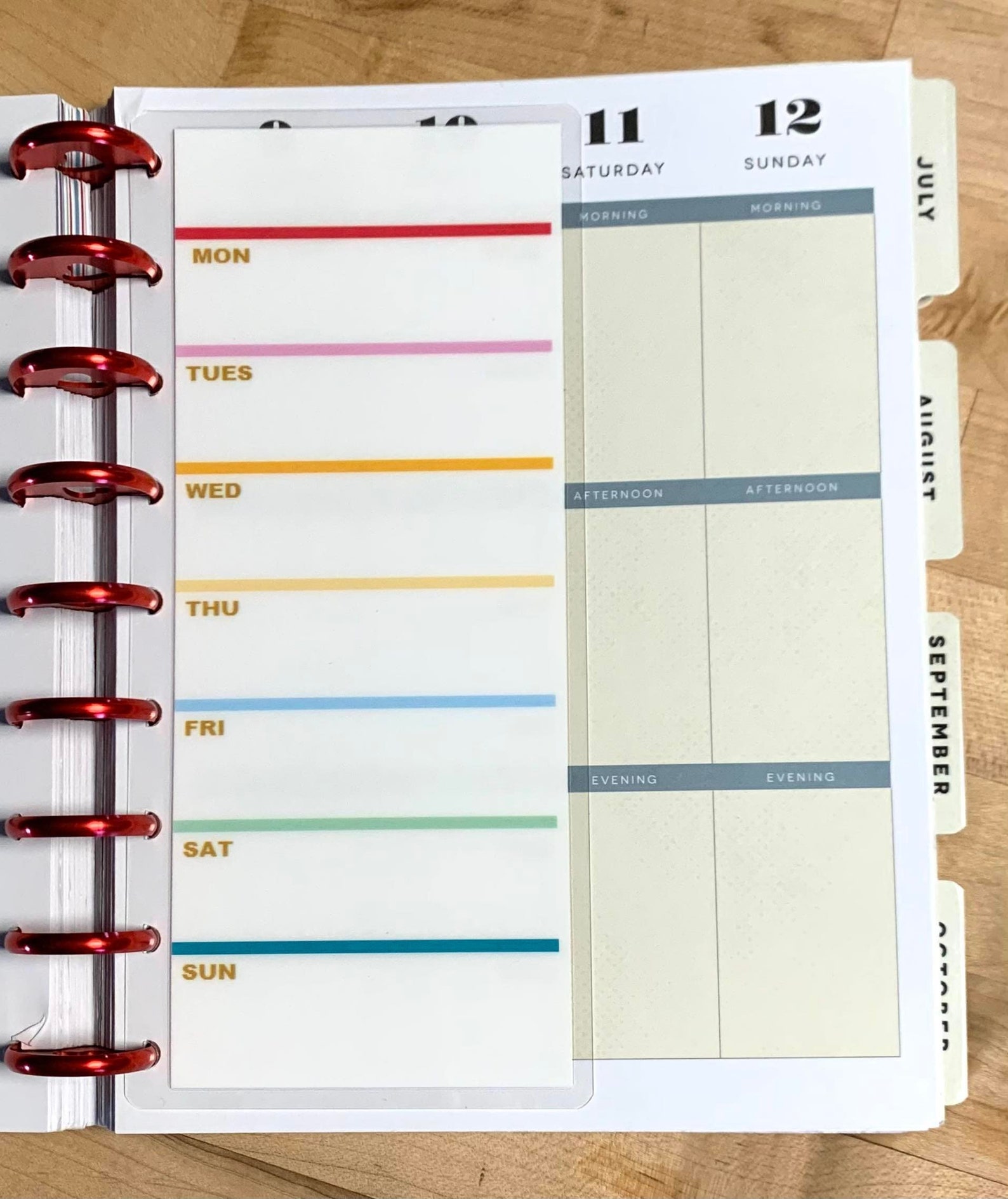 DASHBOARD SHORT Weekly: Days of the Week for Use With - Etsy