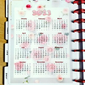 DASHBOARD Yearly Calendar 2022-2023 for Use With Classic Happy Planner ...