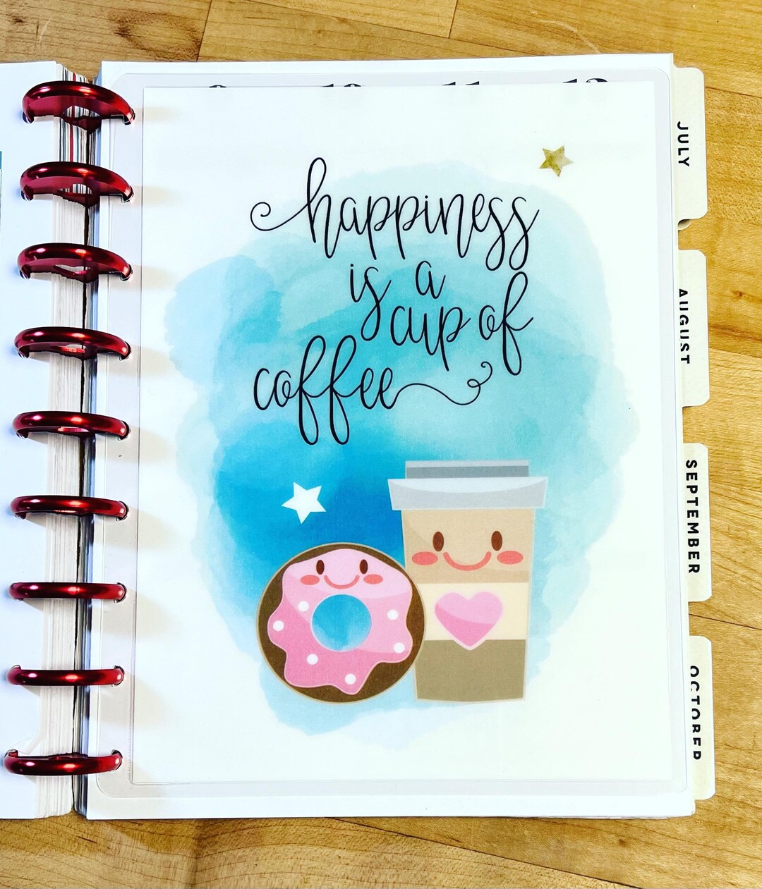 DASHBOARD "happiness is a Cup of Coffee" Donut Quote for Use With ...