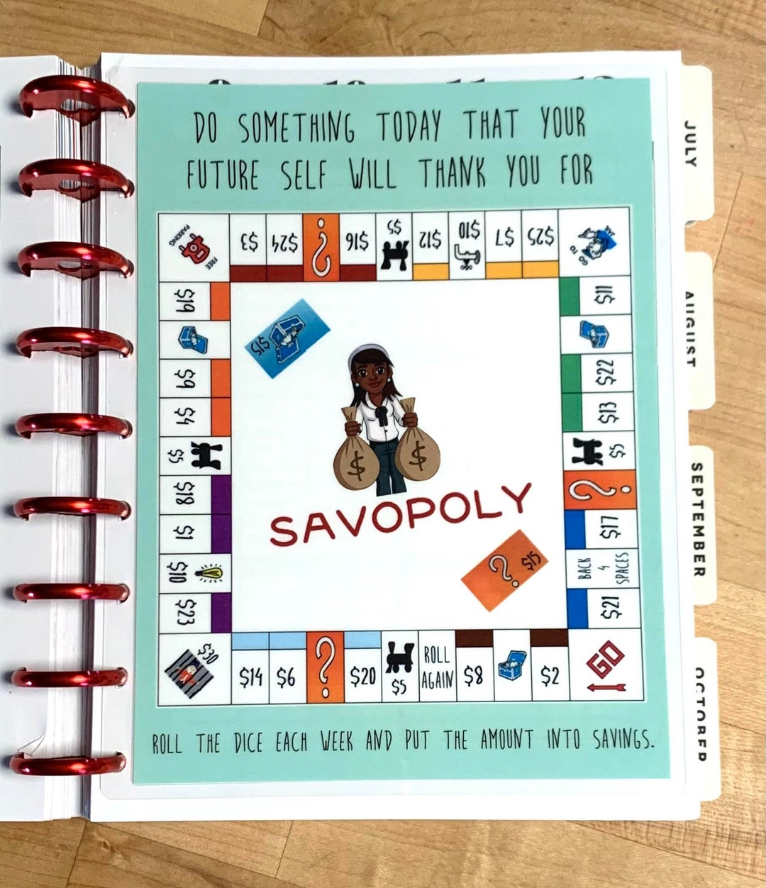 DASHBOARD Savopoly Money Savings 4 Use W Classic/minihappy Planner/tul ...