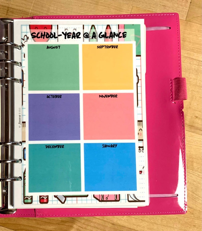 DASHBOARD School Year at a Glance Important Dates for Use With - Etsy