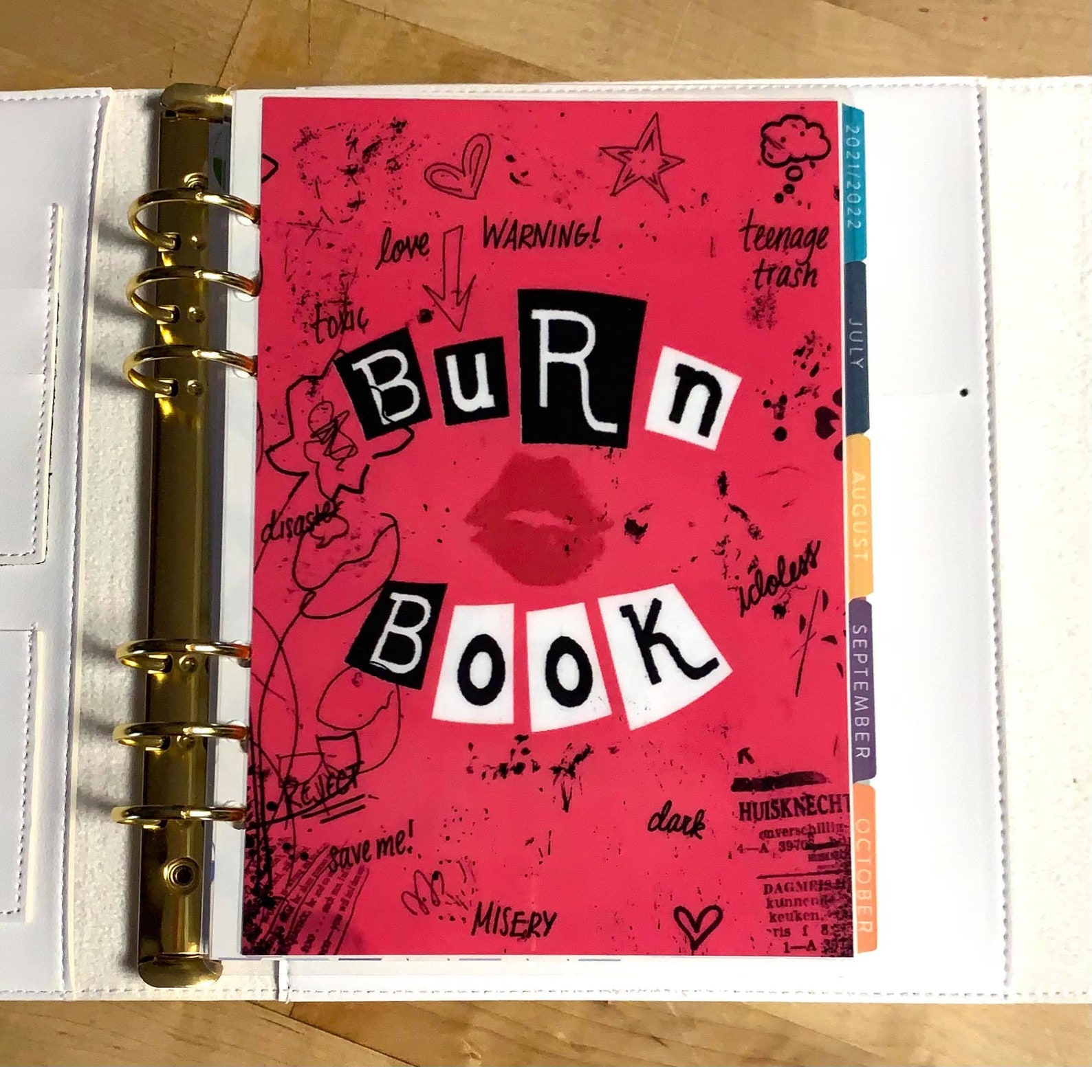 Front and Back Cover Set Mean Girls Inspired burn Book for | Etsy
