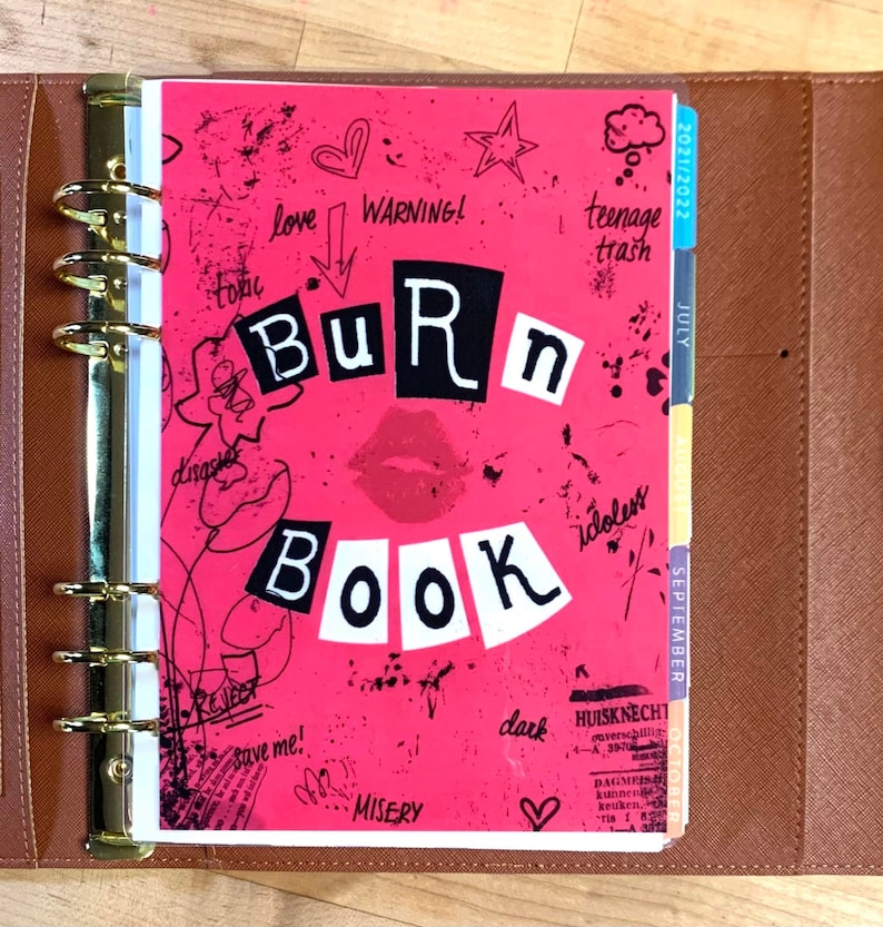 Front and Back Cover Set Mean Girls Inspired burn Book for - Etsy