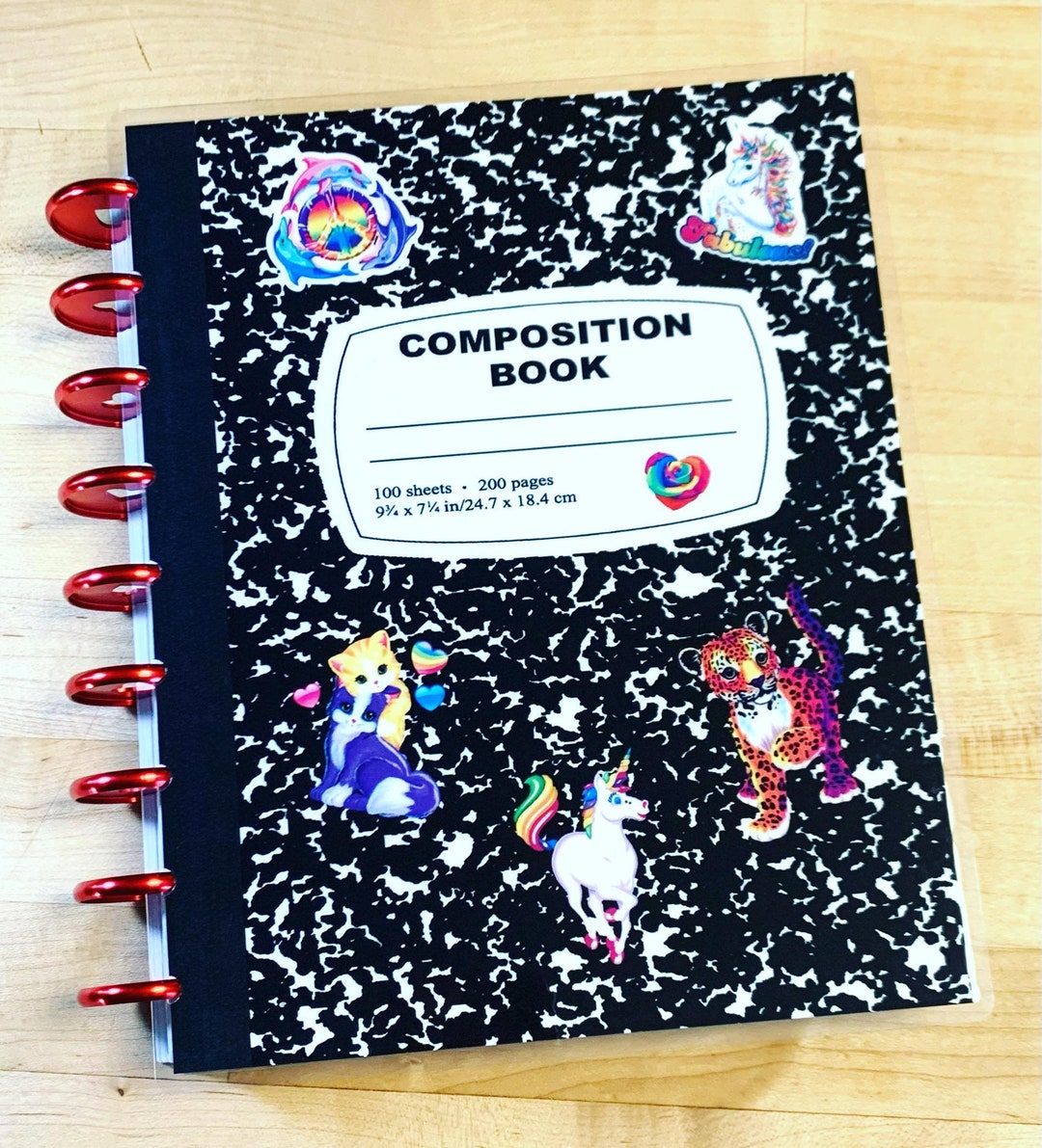 Front and Back Cover Set Composition Book With Stickers for Use With ...