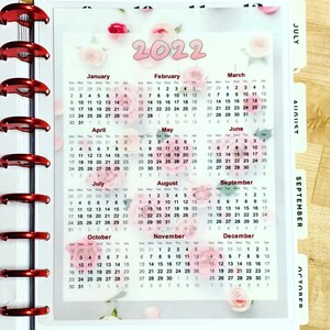 DASHBOARD Yearly Calendar 2022-2023 for Use With Classic Happy Planner ...