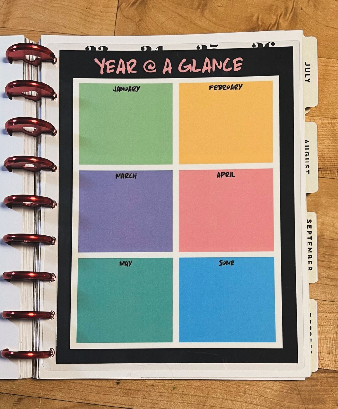 DASHBOARD Year at a Glance Important Dates 4 Use W/ Classic Happy ...