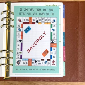 DASHBOARD Savopoly Money Savings 4 Use W Classic/minihappy Planner/tul ...