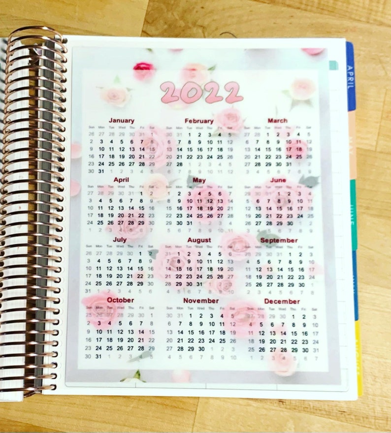 DASHBOARD Yearly Calendar 2022-2023 for Use With Classic Happy - Etsy