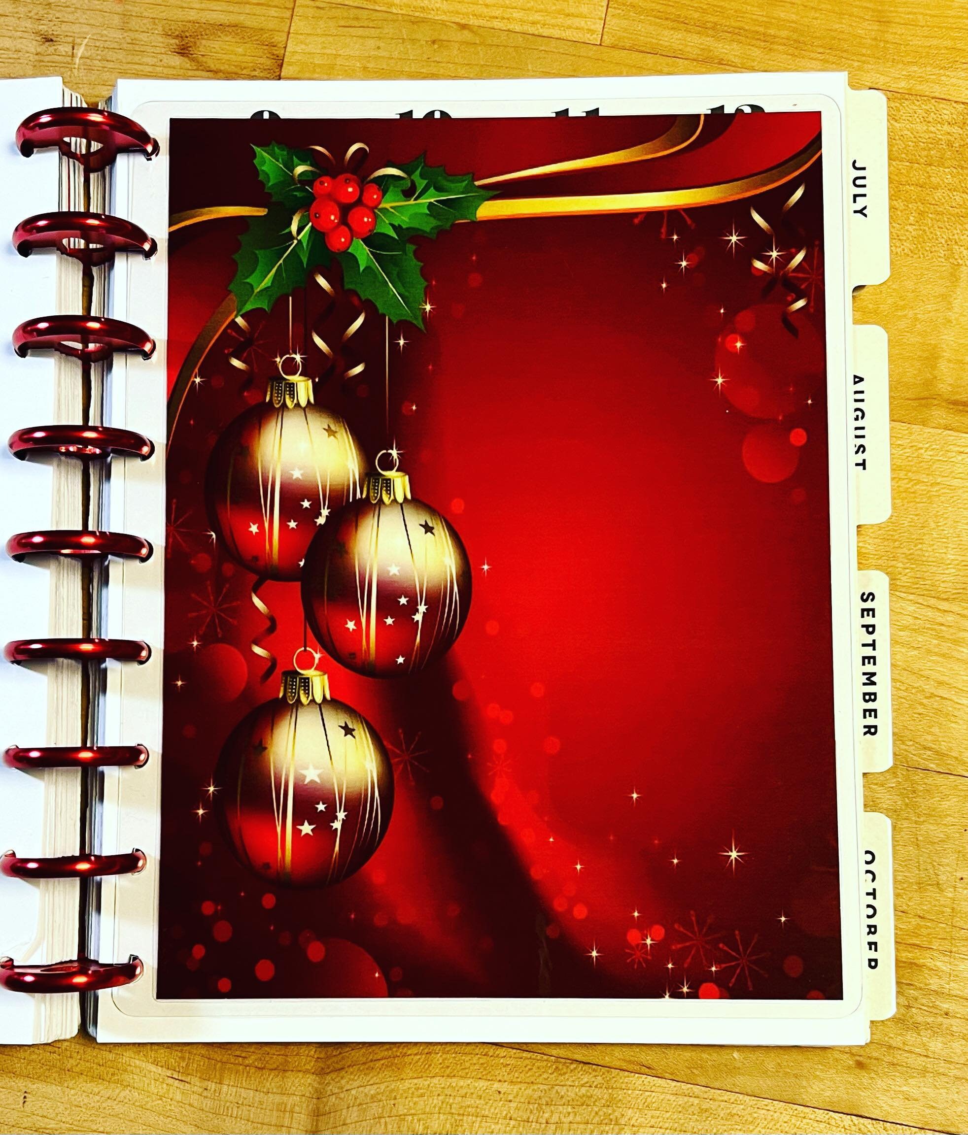 DASHBOARD Red Christmas Ornaments Holiday for Use With Classic Happy ...