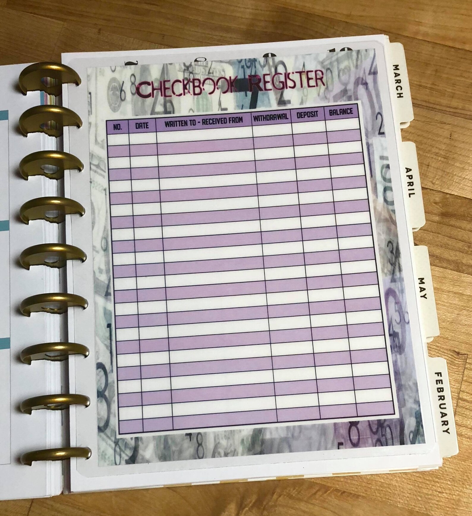 DASHBOARD Checkbook Register and Bills to Pay for Use With | Etsy