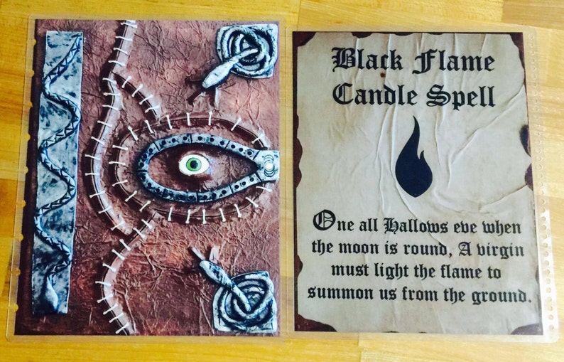 Front and Back Cover Set Hocus Pocus Inspired Spell Book - Etsy