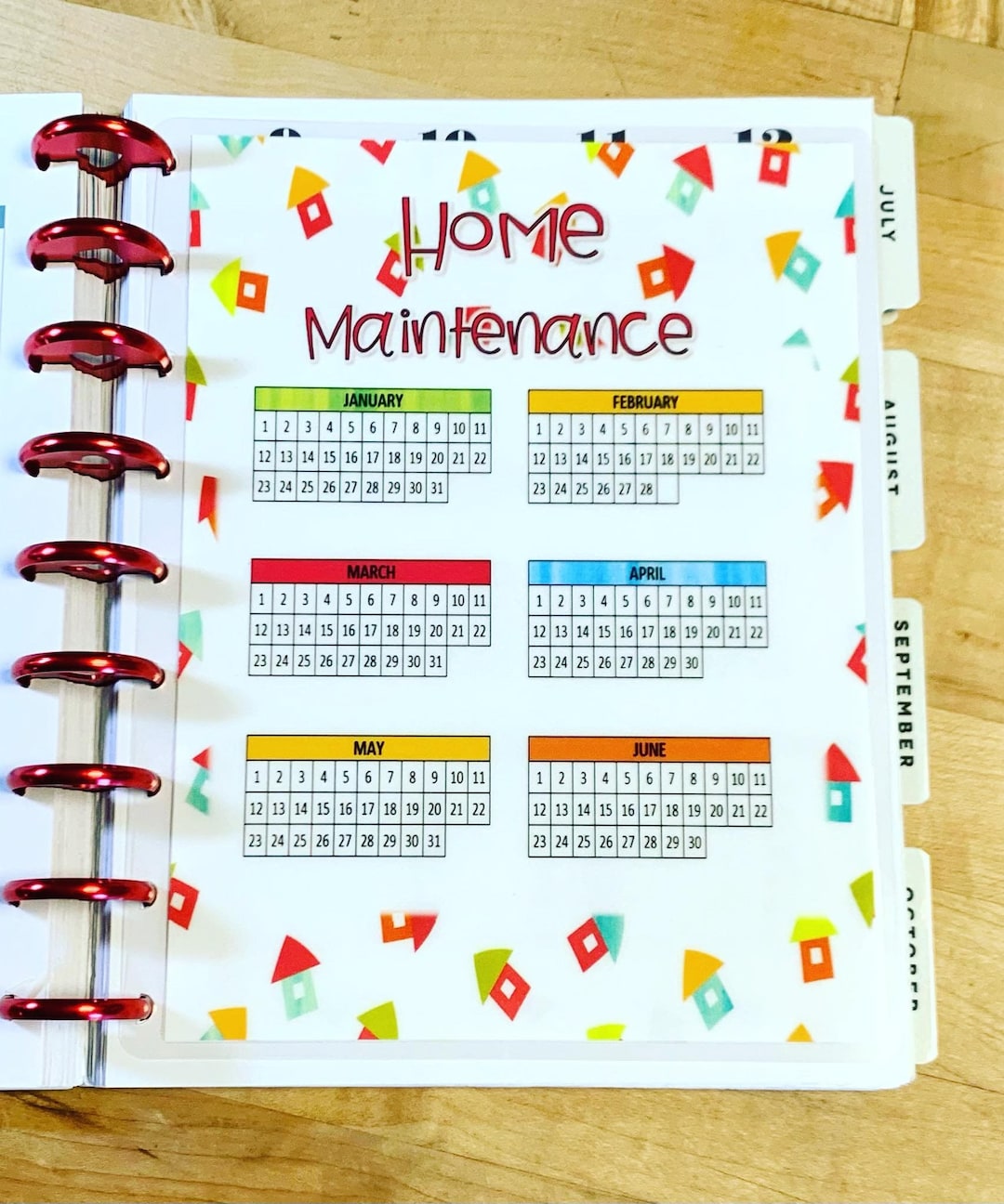 DASHBOARD - Home Maintenance Yearly Tracker 4 Use W Classic/minihappy ...