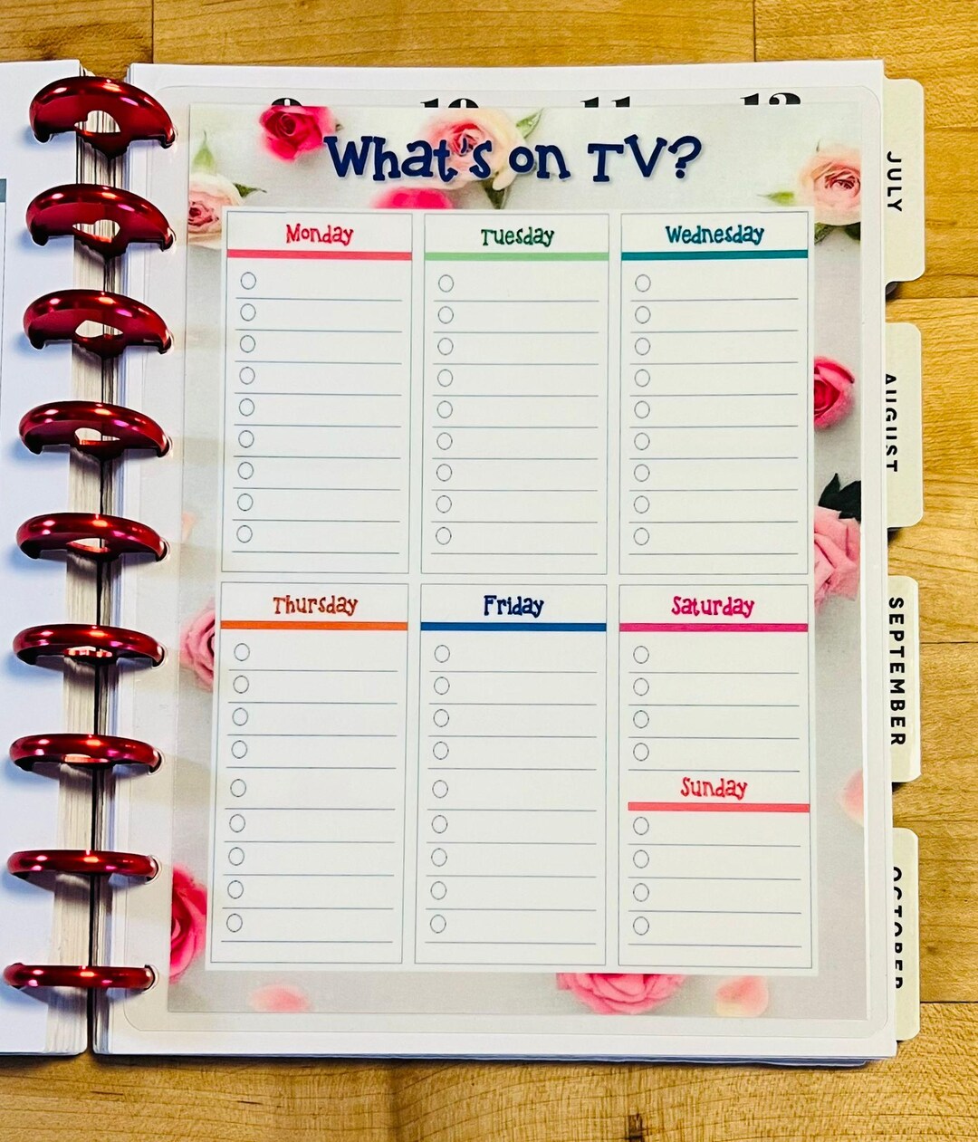DASHBOARD - What's on TV Weekly 4 Use W Classic/minihappy Planner/tul ...